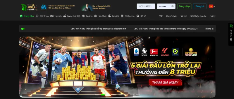 JBO - Nhà Cái Esport Số 1 Thị Trường Việt Nam